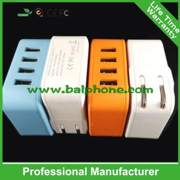 5V 4.8a 4 Port USB Wall Charger Adapter AC Power Home Travel Wall Charger