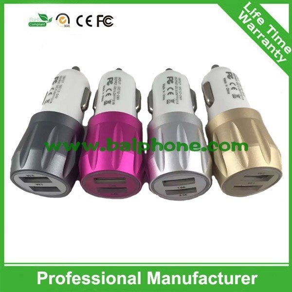 in-car chargers, two USB ports car chargers, multi usb port car charger