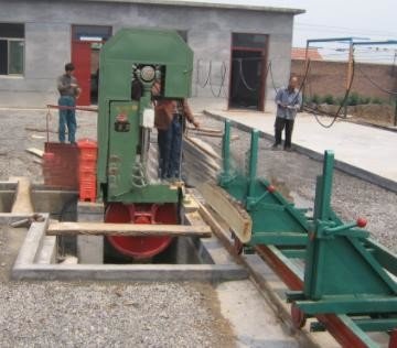 CNC Vertical Band Sawmill with auto Log Carriage