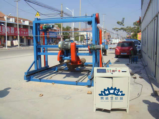 Double Blade Angle Saw to cut logs into blocks