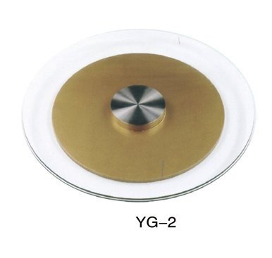 rotating round silk-screen tempered glass rotating display stand (YG-2)