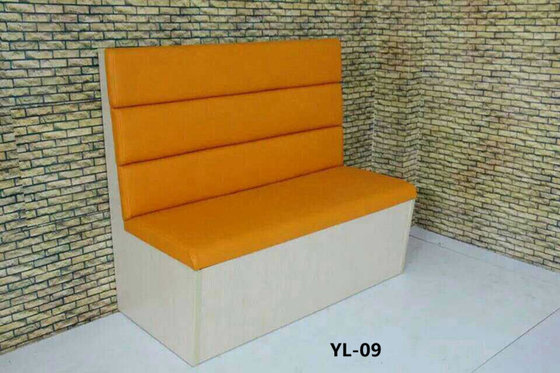 Movable leather restaurant booth sofa (YL-09)