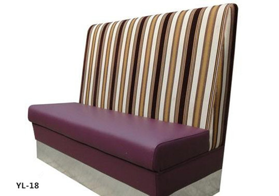 Hot sale guangdong high back hotel leather and woodsofa for hotel booth sofas (YL-18)