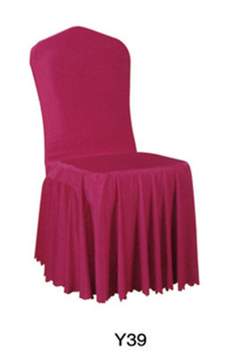 Wedding polyester universal chair cover white banquet tablecloth and table cover (Y-39)