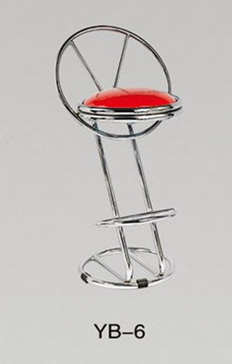 Modern kitchen leather high bar chair and table used with foot rest supplier price  (YB-5)