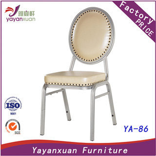 White Leather Stackable Chair at Factory Price (YA-86)