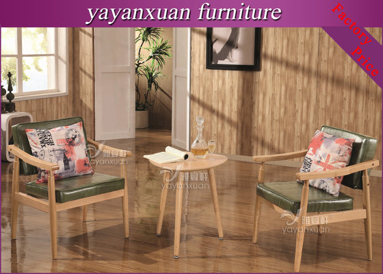 Table And Chairs With Green Fabric In Chinese Manufacturer For Supply (YW-2130)