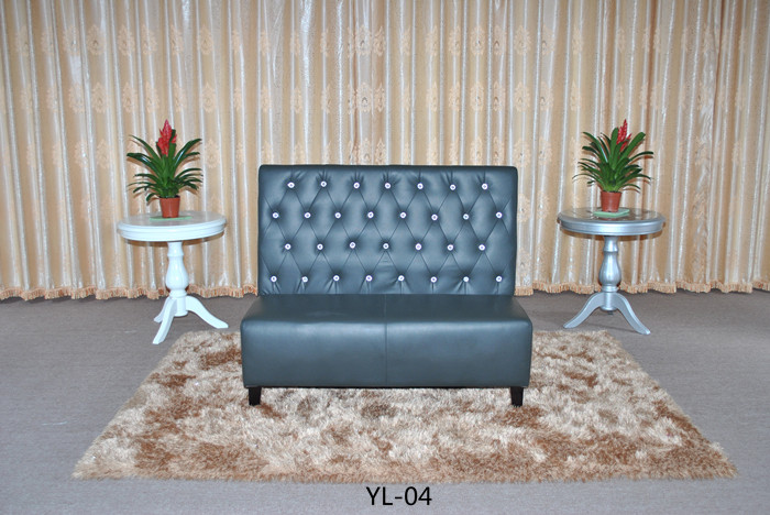 Restaurant leather booth two seat sofa (YL-04)