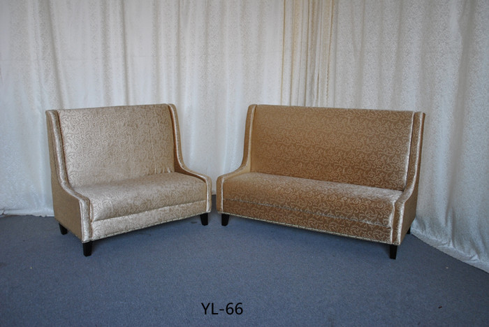 Modern upholstered leather restaurant booth sofa (YL-66)