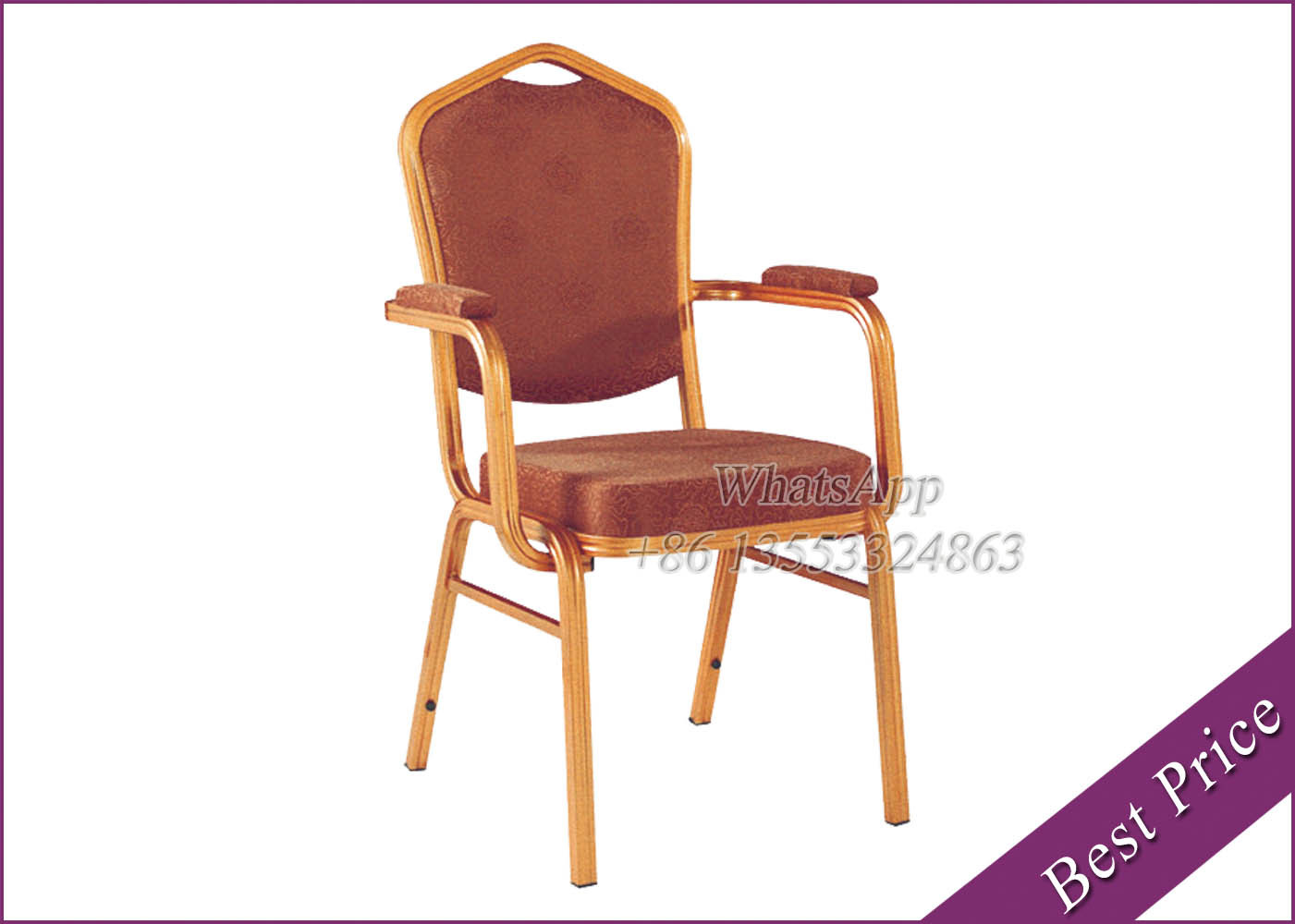 Hot sale aluminium upholstered banquet chair (YA-21)