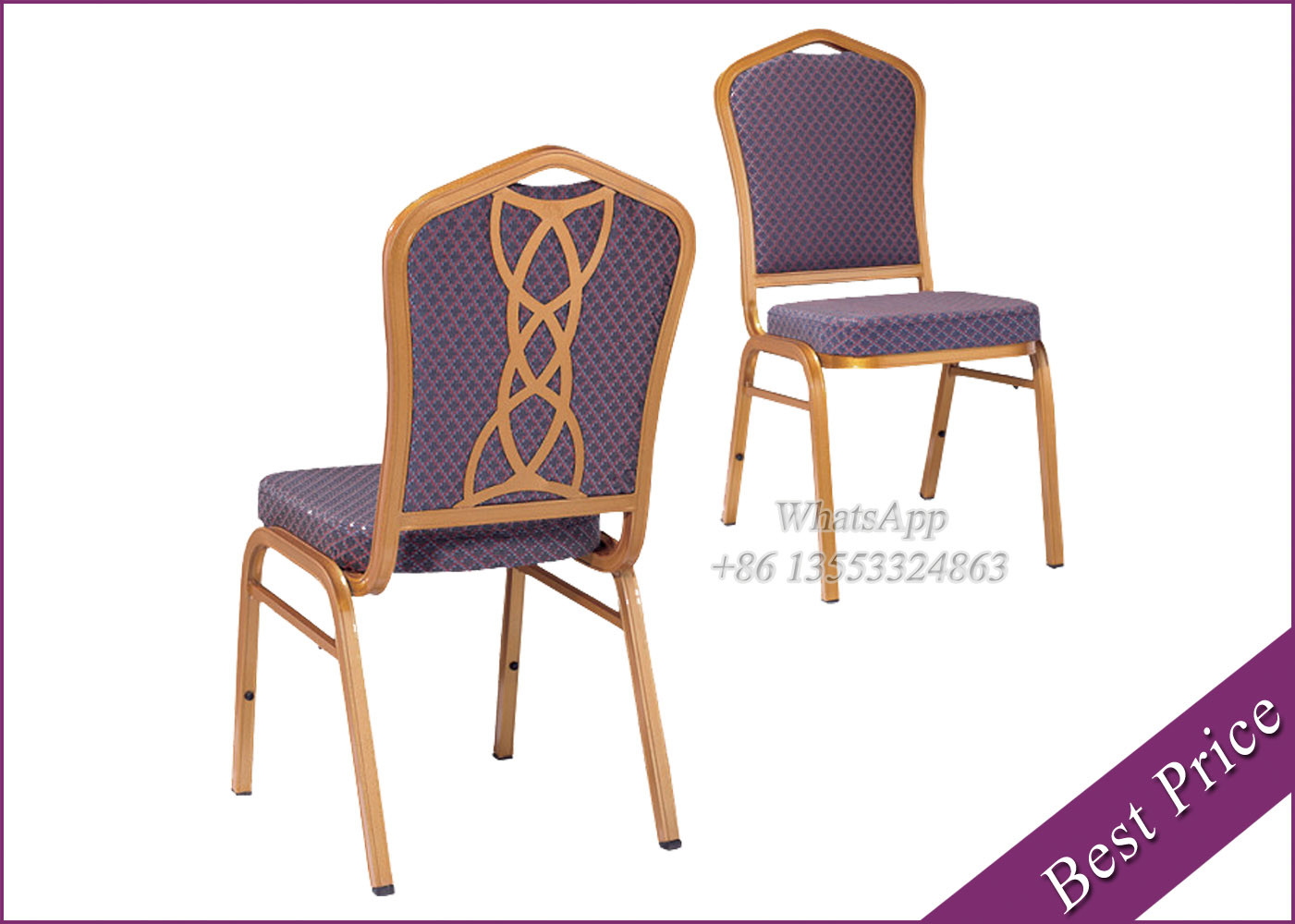 China fabric leisure uphostered dining luxury metal chairs designs (YF-11)