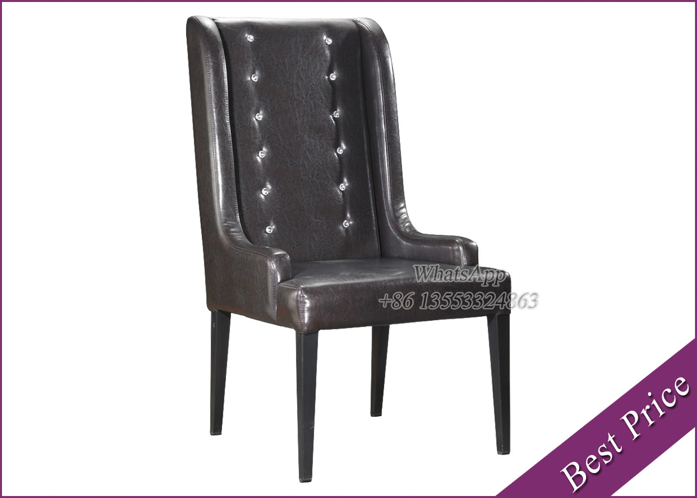 Hot sell PU upholstered stack restaurant chair (YA-36)