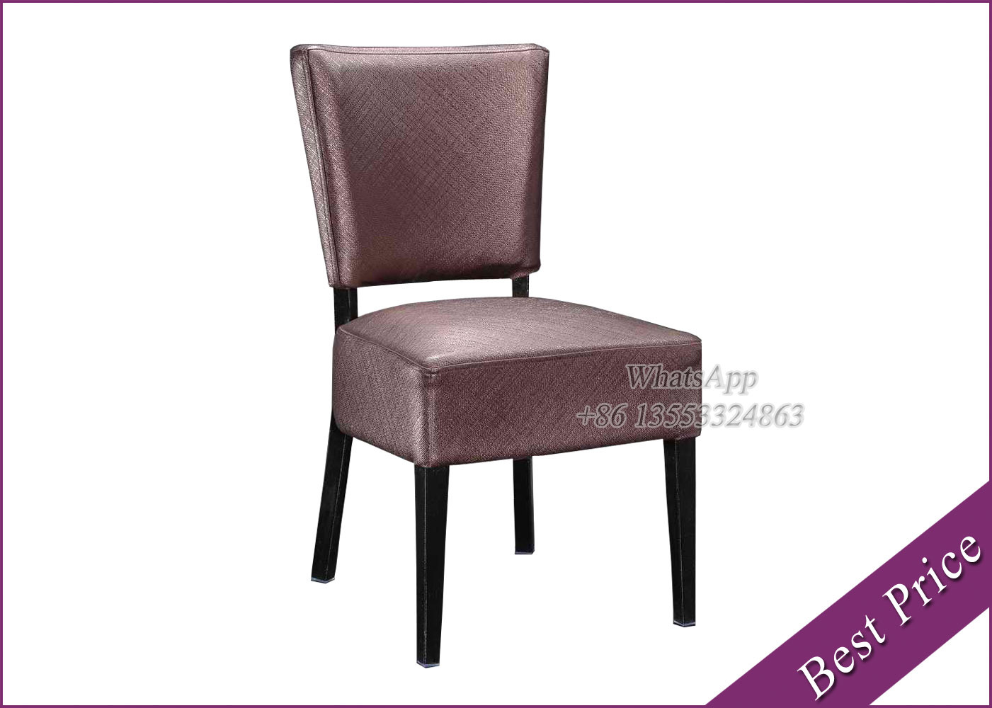 Design strong wood-like metal banquet chair in restaurant (YA-79)