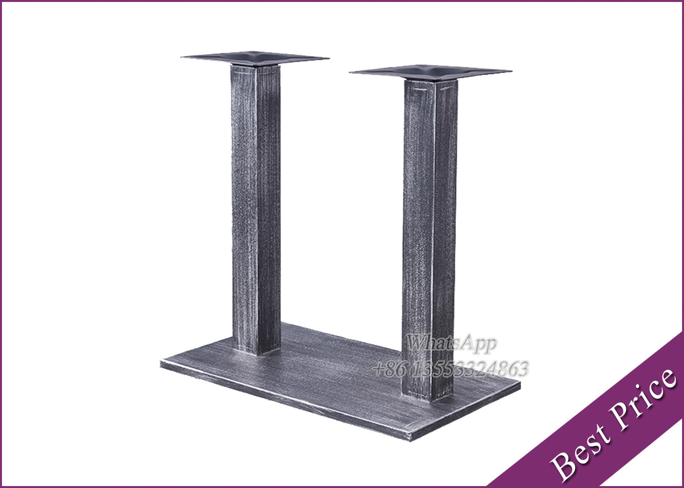 Wholesale Price Dining Table Base Calculator Wooden Top Size (YT-97)