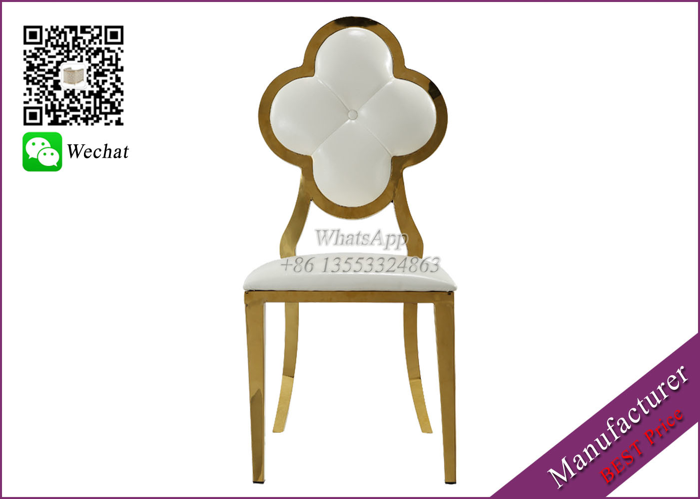 White Leather Wedding Chairs For Sale In Furntirue Supplier (YS-41)