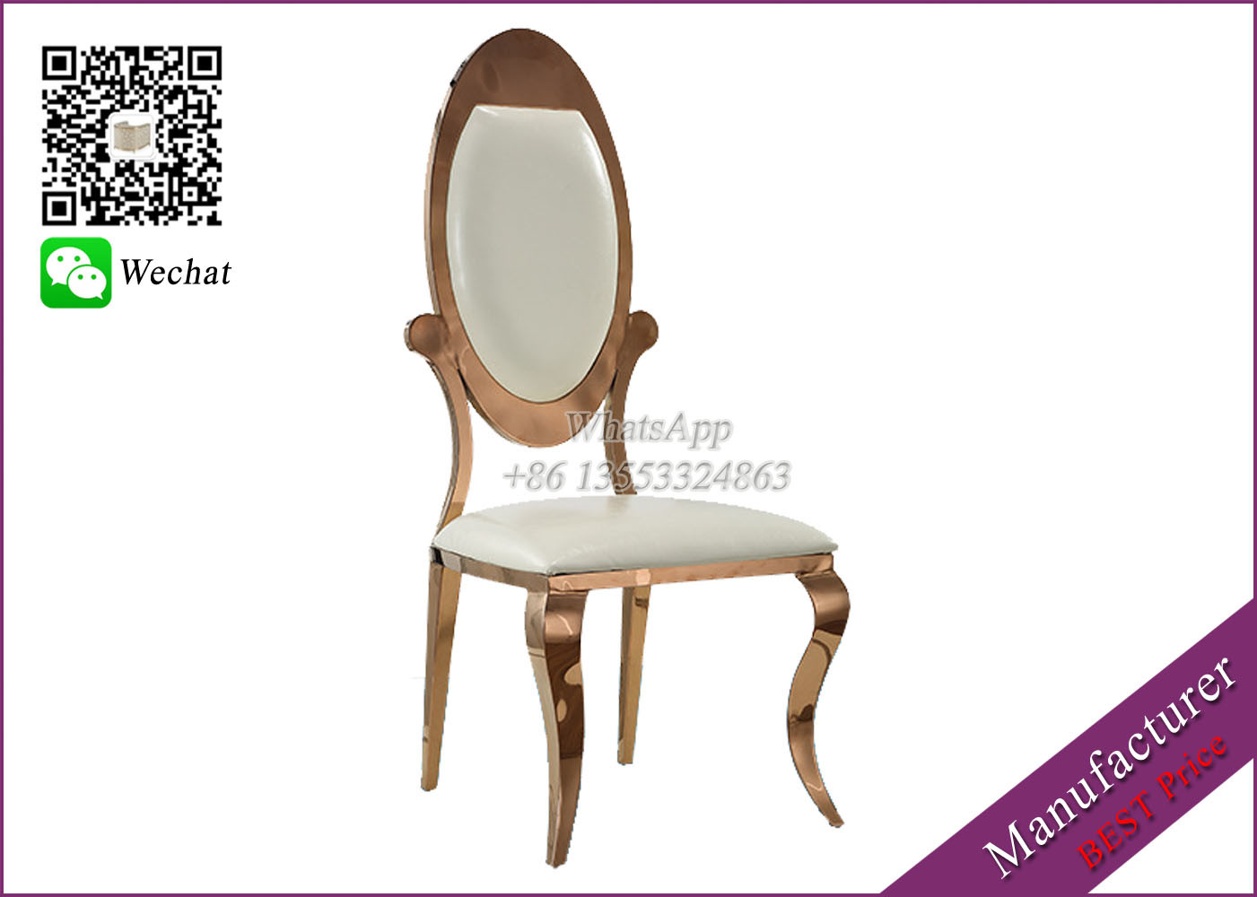 Oval Back Wedding Event Gold Chair For Sale From Factory (YS-44)