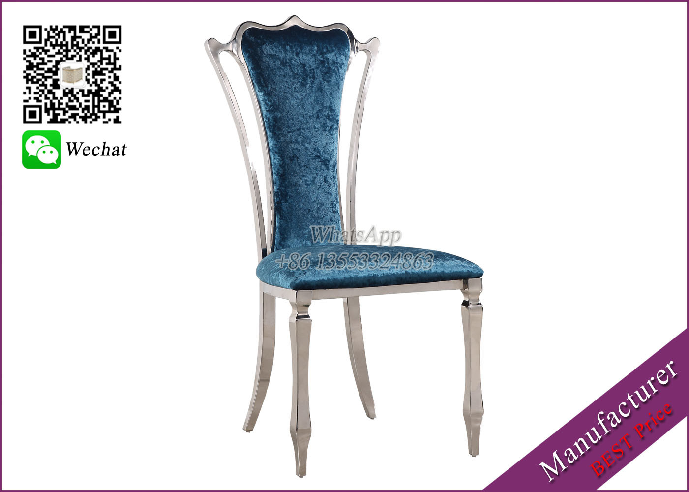 Blue Velvet Party Event Chair For Sale at Wholesale Price (YS-47)