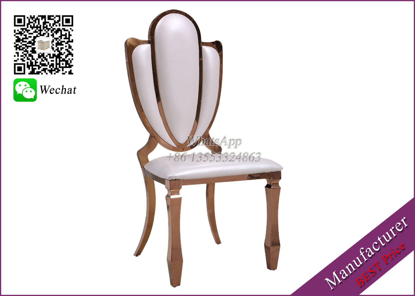 White Leather Event Chairs For Sale From Chiness Furniture (YS-64)