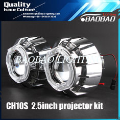 China CH10S  2.5inch H1 bixenon hid projector lens light with Double Crystal angel eye supplier