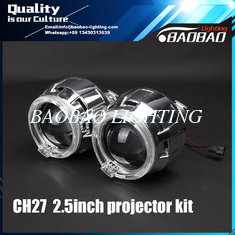 China CH27  2.5inch H1 bixenon hid projector lens light with Single Crystal angel eye supplier