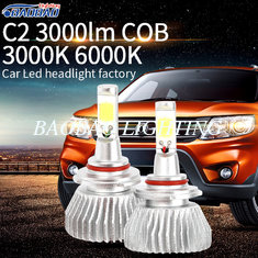 China C6 3000LM No Fan mini car led headlight supplier
