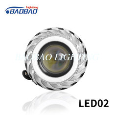China LED02 Double angel eye without fan motorcycle led headlight projector lens supplier
