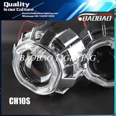CH10S  2.5inch H1 bixenon hid projector lens light with Double Crystal angel eye supplier