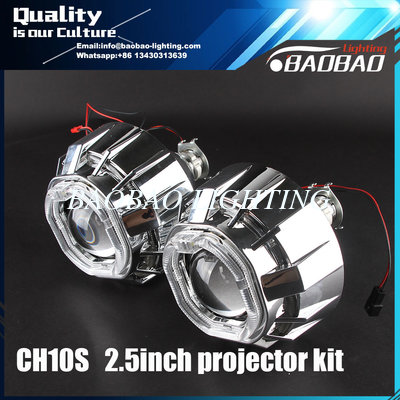 CH10S  2.5inch H1 bixenon hid projector lens light with Double Crystal angel eye supplier