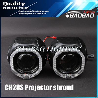 CH28S  2.5inch H1 bixenon hid projector lens light with Single Crystal angel eye supplier