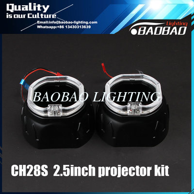 CH28S  2.5inch H1 bixenon hid projector lens light with Single Crystal angel eye supplier