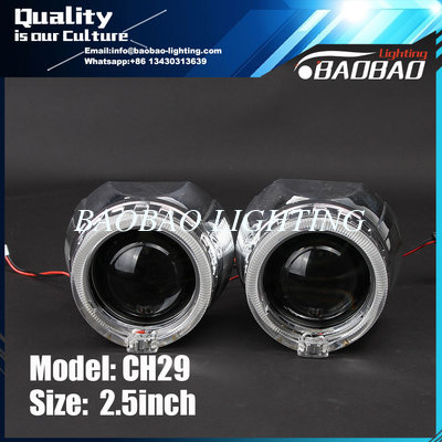 CH29  2.5inch H1 bixenon hid projector lens light with Single Crystal angel eye supplier