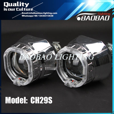 CH29S  2.5inch H1 bixenon hid projector lens light with Single Crystal angel eye supplier