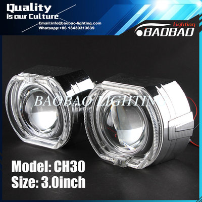 CH31  3.0inch H1 bixenon hid projector lens light with Single Crystal angel eye supplier