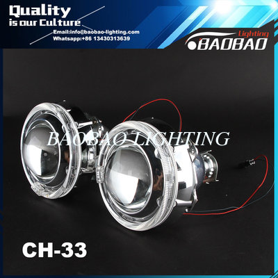 CH33  3.0inch H1 bixenon hid projector lens light with Single Crystal angel eye supplier