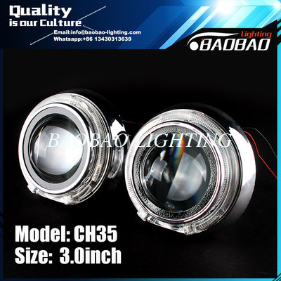 CH35  3.0inch H1 bixenon hid projector lens light with Single Crystal angel eye supplier