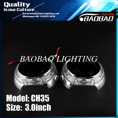 CH35  3.0inch H1 bixenon hid projector lens light with Single Crystal angel eye supplier