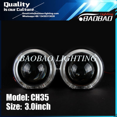 CH35  3.0inch H1 bixenon hid projector lens light with Single Crystal angel eye supplier