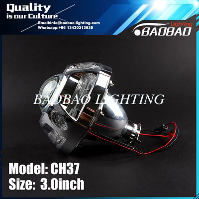 CH37 3.0inch H1 bixenon hid projector lens light with Single Crystal angel eye supplier
