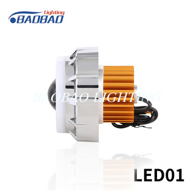 LED01 Double angel eye without fan motorcycle led headlight projector lens supplier