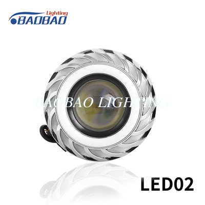 LED02 Double angel eye without fan motorcycle led headlight projector lens supplier