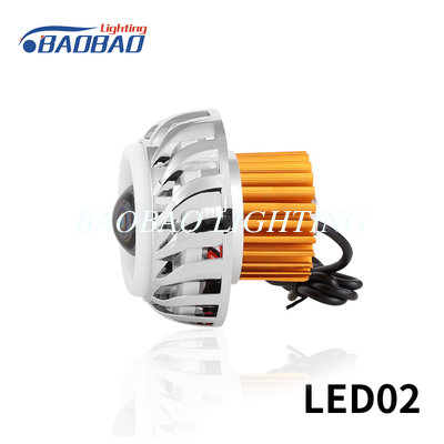 LED02 Double angel eye without fan motorcycle led headlight projector lens supplier