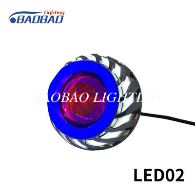 LED02 Double angel eye without fan motorcycle led headlight projector lens supplier