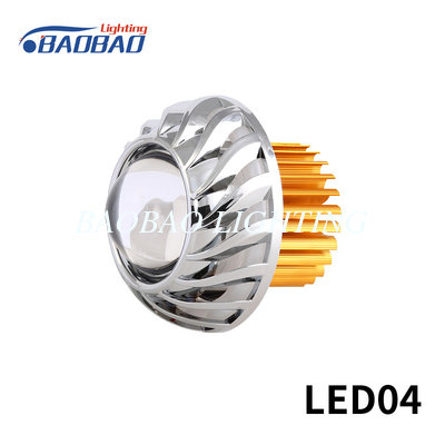 LED04 Double angel eye without fan motorcycle led headlight projector lens supplier