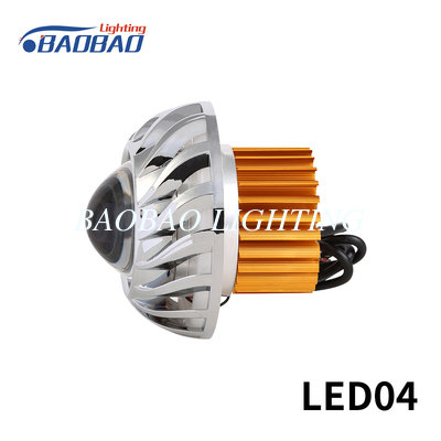 LED04 Double angel eye without fan motorcycle led headlight projector lens supplier