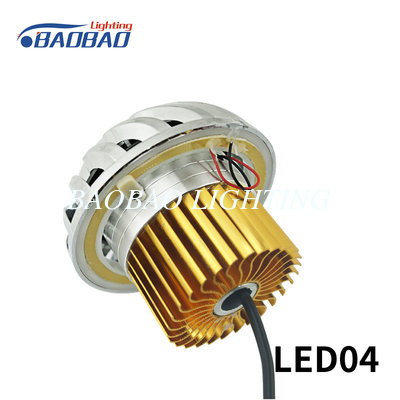 LED04 Double angel eye without fan motorcycle led headlight projector lens supplier