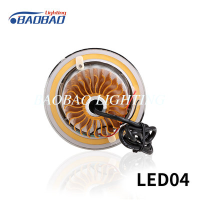 LED04 Double angel eye without fan motorcycle led headlight projector lens supplier