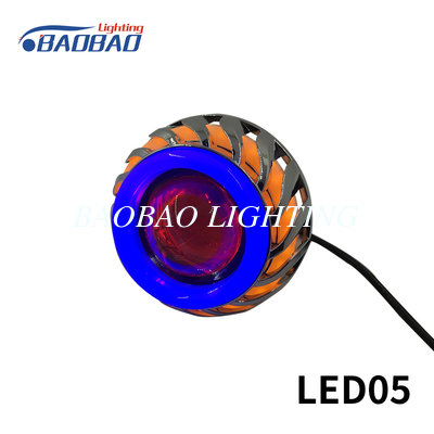LED05 Double angel eye without fan motorcycle led headlight projector lens supplier