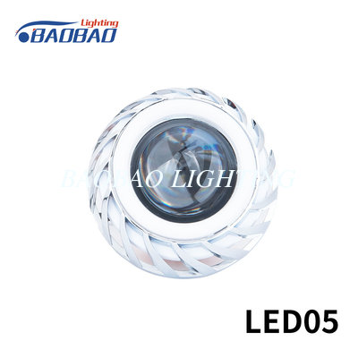 LED05 Double angel eye without fan motorcycle led headlight projector lens supplier