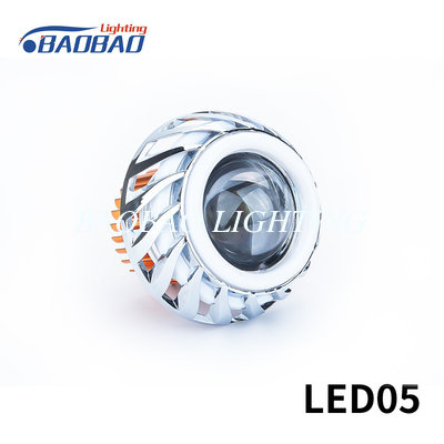 LED05 Double angel eye without fan motorcycle led headlight projector lens supplier
