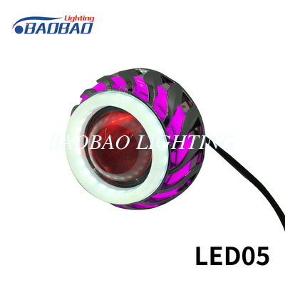 LED05 Double angel eye without fan motorcycle led headlight projector lens supplier